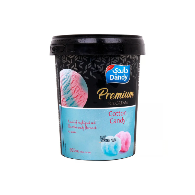 Dandy Premium Cotton Candy Ice Cream, 500 ml